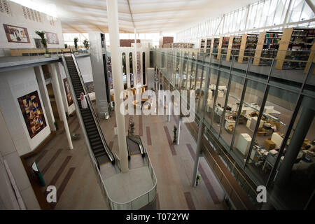 Interior of the King Fahad National Library in Riyadh, Saudi Arabia ...