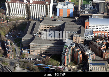 aerial view of Leeds General Infirmary LGI Hospital, 1998 Stock Photo ...