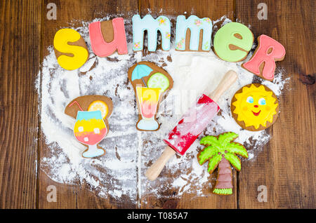 Homemade gingerbread with summer theme. Studio Photo Stock Photo - Alamy