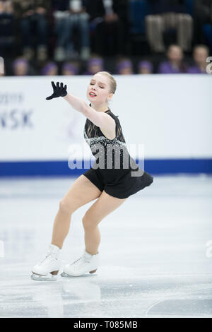 Viveca Lindfors from Finland during 2018 world figure skating ...