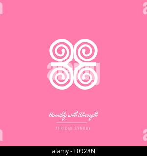 Humility with strength or symbol of wisdowm adinkra symbol. Tribal ...