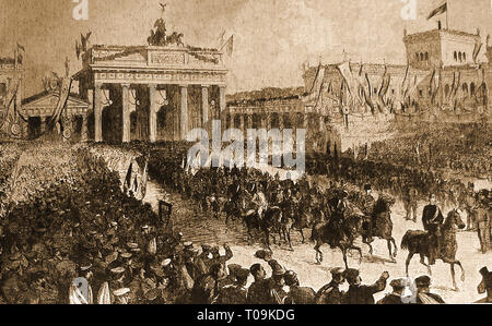 Victory parade in Berlin after the Franco-Prussian War 1871 Stock Photo ...