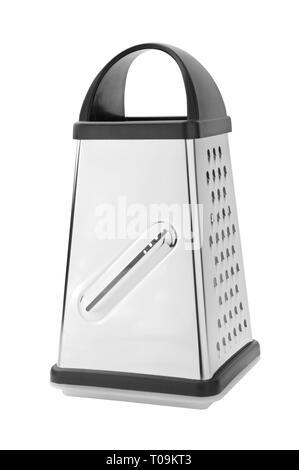 Silver iron grater isolated on white background Stock Photo - Alamy