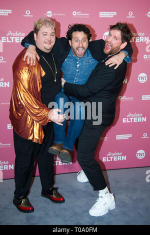 from left: Daniel ZILLMANN, actor, Aylin KOCKLER, author, Rosina KALEAB ...