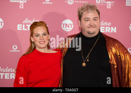 from left: Daniel ZILLMANN, actor, Aylin KOCKLER, author, Rosina KALEAB ...