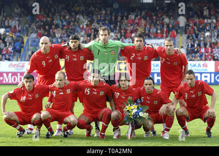Jan Koller, left, and Tomas Rosicky of Czech Team after the match ...