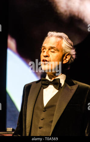 Blind Italian tenor Andrea Bocelli sings at Modena's Romanesque ...