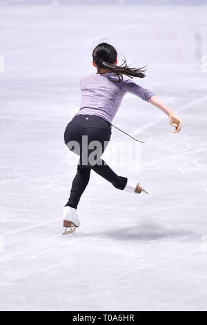 Japan's Rika Kihira performs triple axel jump during the ISU Grand Prix ...