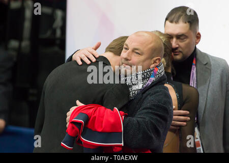 Russian figure skating coach Alexander Zhulin and his wife figure Stock ...