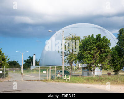 Rincon, Puerto Rico. January 2019. Abandoned nuclear plant. The reactor ...