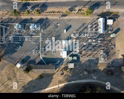 Aerial view of an electric substation in Brazil Stock Photo - Alamy