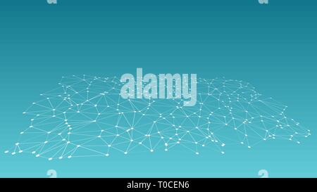 Machine learning signal processing vector connected lines with dots ...
