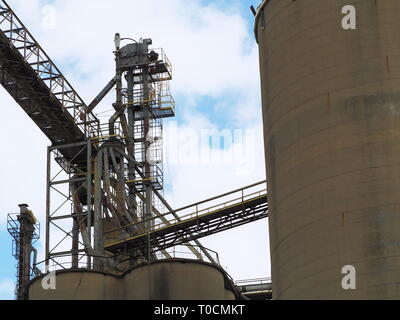Top of a cement elevator Stock Photo - Alamy
