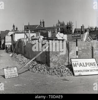 1960s, historical, old buildings being demolished, Silver Street ...