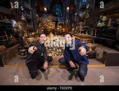 The Lestrange Vault set at the opening of the new Gringotts Wizarding ...