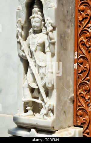 Sentinel marble sculpture in Temple, Surat, Gujarat, India, Asia Stock ...