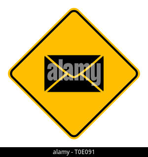 Envelope and road sign Stock Photo - Alamy