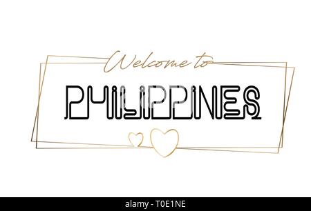 Philippines heart badge. Vector logo of Philippines with name of the ...