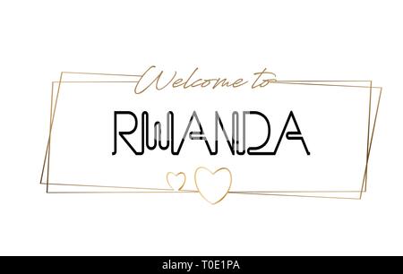 Rwanda country typography word text suitable for logo icon design Stock ...