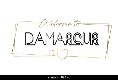 Welcome to Damascus City illustration design rubber stamp vector ...
