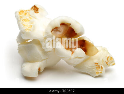 Single popcorn seed, macro shot of salted or caramel pop corn isolated ...