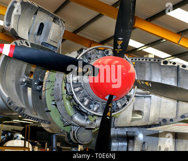 Radial aircraft engine and propeller Stock Photo - Alamy