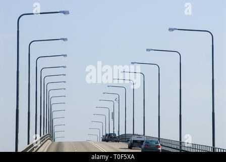 Ölandsbron (Öland Bridge) over Kalmar Strait connecting Kalmar and ...