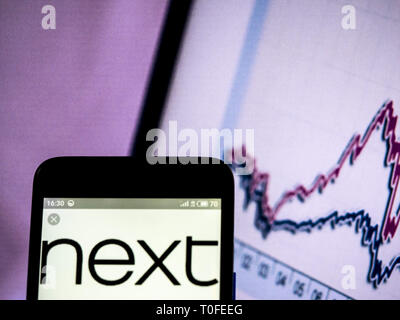 Next plc company logo seen displayed on smart phone Stock Photo - Alamy
