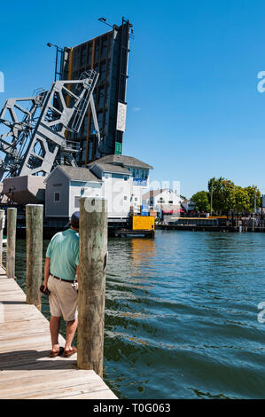 The iconic drawbridge in Mystic, Connecticut., USA Stock Photo - Alamy