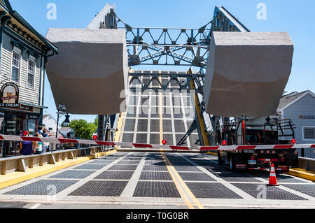 The iconic drawbridge in Mystic, Connecticut., USA Stock Photo - Alamy