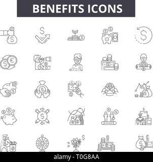 EMPLOYEE BENEFITS Concept with icons and signs Stock Vector Image & Art ...