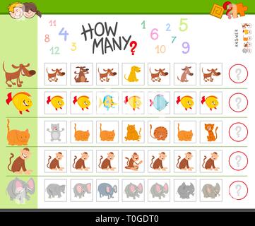 How many Cat, game for children. How many are they game. Count the Cats ...