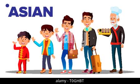 Mother and Son Life Growing Old Together Process Stages Development Stick Figure Pictogram Icons ...