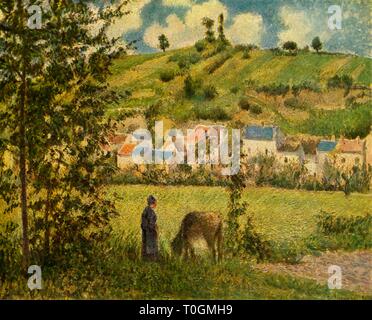 Camille Pissarro Chaponval Landscape 1880 Musée d'Orsay Paris Stock ...