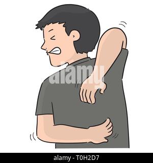 vector of man scratching back Stock Vector Image & Art - Alamy