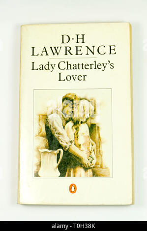 D H Lawrence - Lady Chatterley's Lover. Book cover, white background, studio setup Stock Photo ...