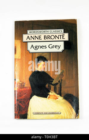 Anne Bronte - Agnes Grey. Book cover, studio setup on white background ...