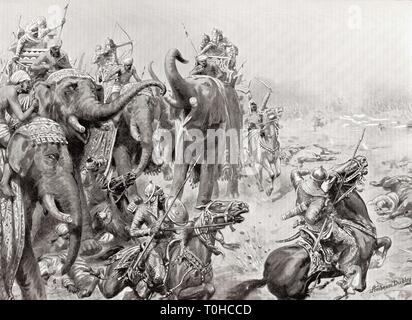 Babur introduces field guns at the Battle of Panipat, India in 1526 ...