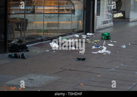Crime scene at London's Oxford Street where three people were stabbed ...