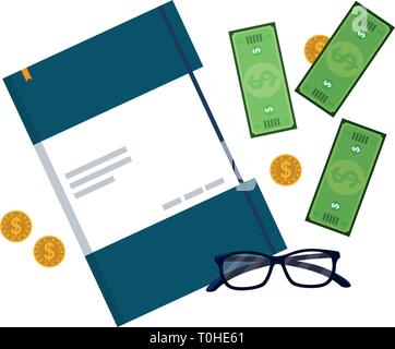 office supplies and note pad items vector illustration design Stock ...