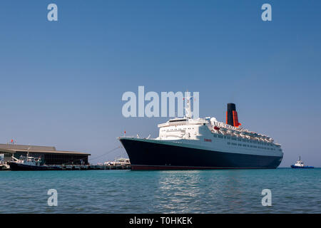 RMS QE2 alongside berth at Kusadasi, Turkey Stock Photo - Alamy