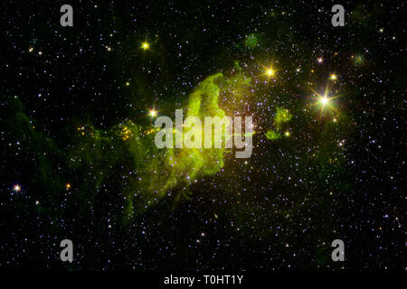 Beautiful galaxy and cluster of stars in the space night. Elements of ...