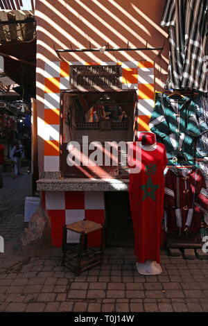 Clothes shop, Medina, Marrakech, UNESCO World Heritage Site, Maghreb ...