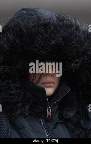 Alice Cutter 22, leaves Birmingham Crown Court where she is on trial ...