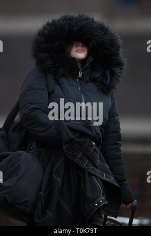 Alice Cutter 22, leaves Birmingham Crown Court where she is on trial ...