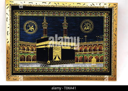 Embroidered Picture of The Kaaba in Mecca Saudi Arabia Stock Photo - Alamy