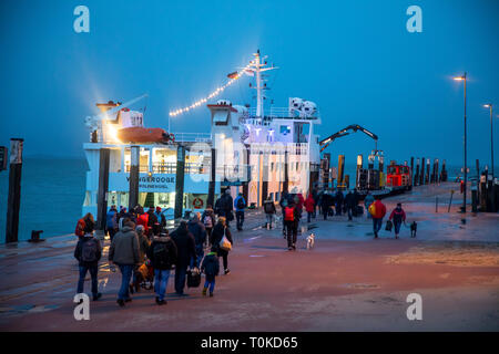Island Wangerooge, Ostfriesland, ferry to the mainland,East Frisia ...