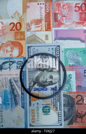 Background composition with various country banknotes Stock Photo - Alamy