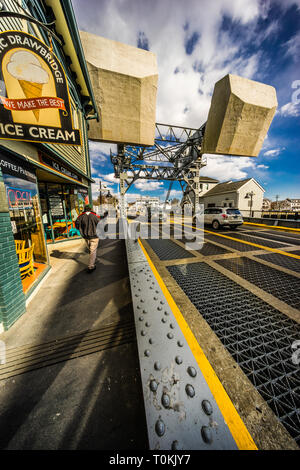 The Mystic River Bascule Bridge (Drawbridge) on Main Street in downtown ...