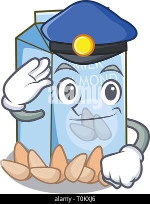 Police almond nut character cartoon Stock Vector Image & Art - Alamy